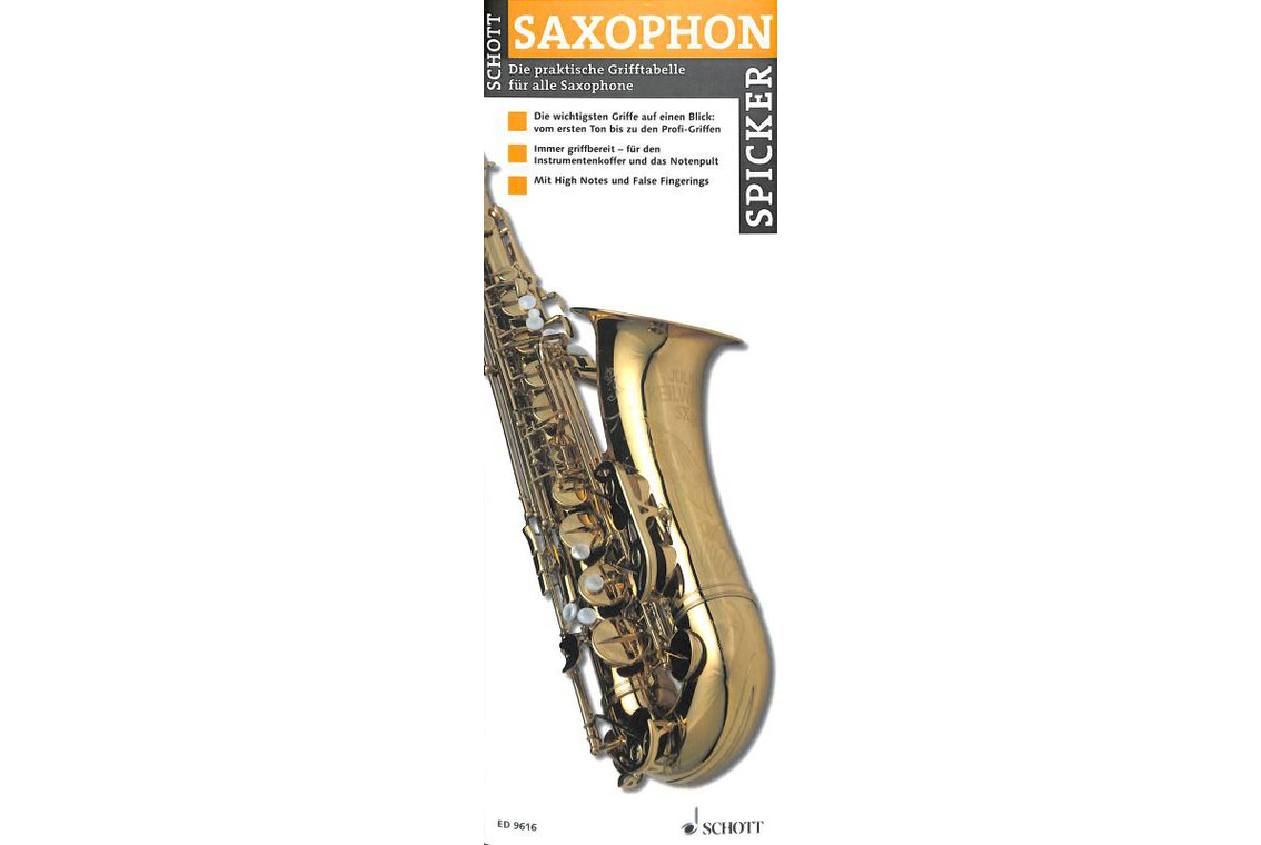 Saxophone Cheat Sheet - Tabella delle diteggiature